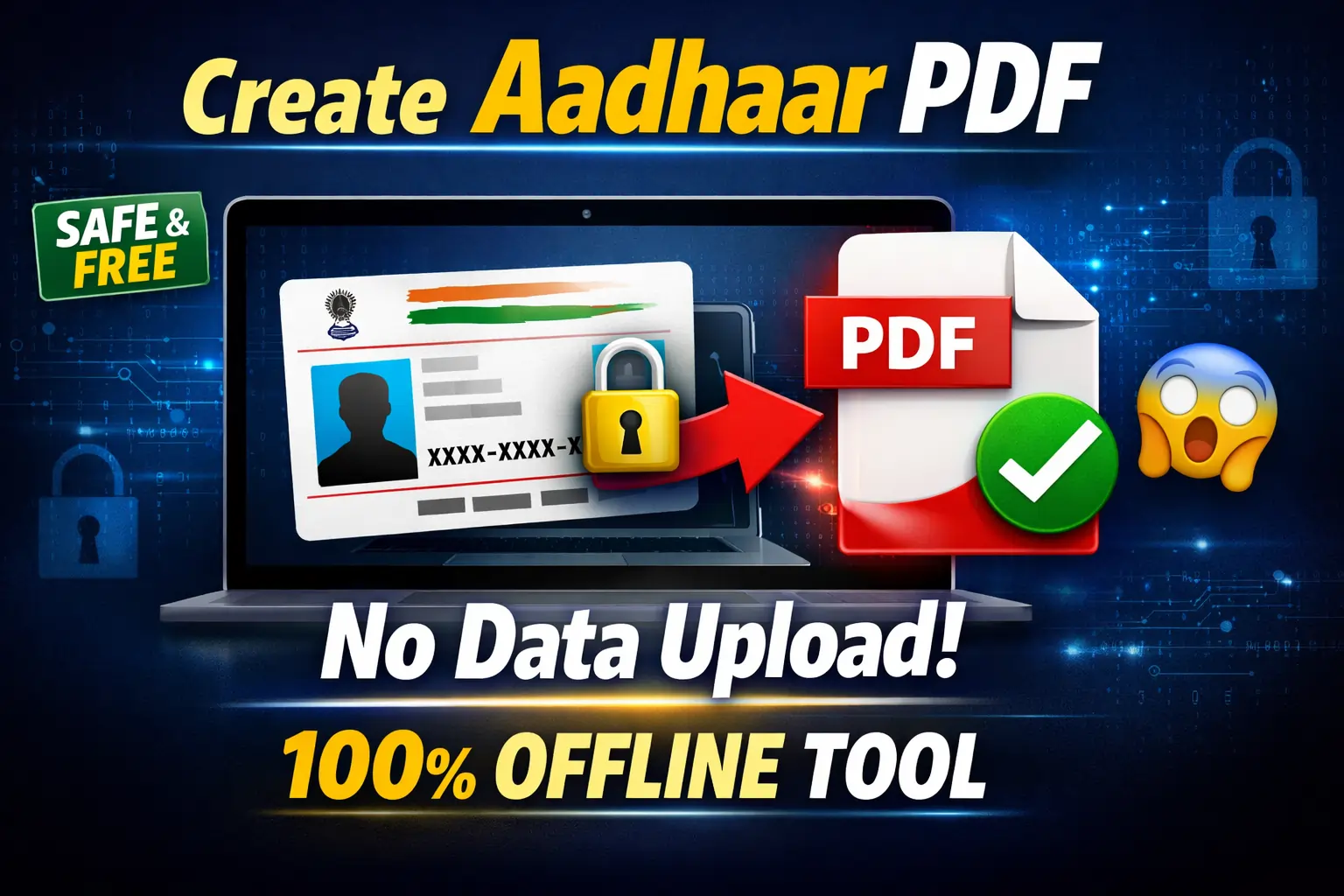 Aadhar Card को PDF में Convert करें | Aadhar Card Both Sides In1 Page